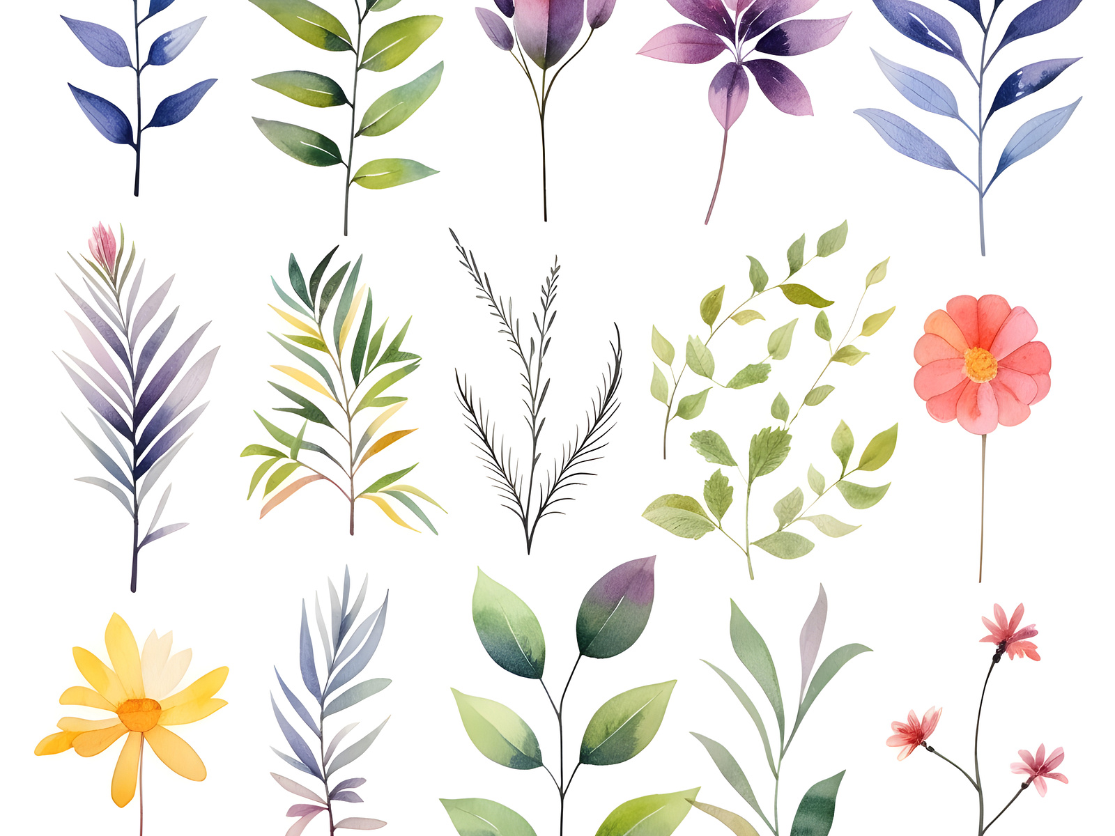 Beautiful Watercolor Spring Flowers Cliparts by Eric Yiuloan on Dribbble