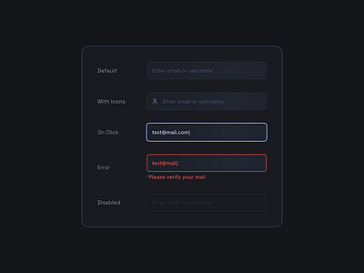 Text Field Component by Vimal on Dribbble