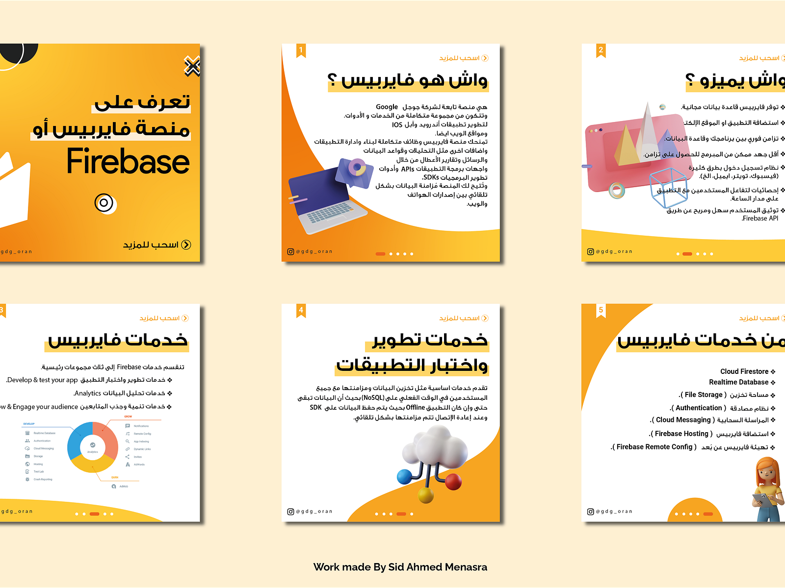 Firebase Presentation Social Media Post Design By Sid Ahmed Menasra On