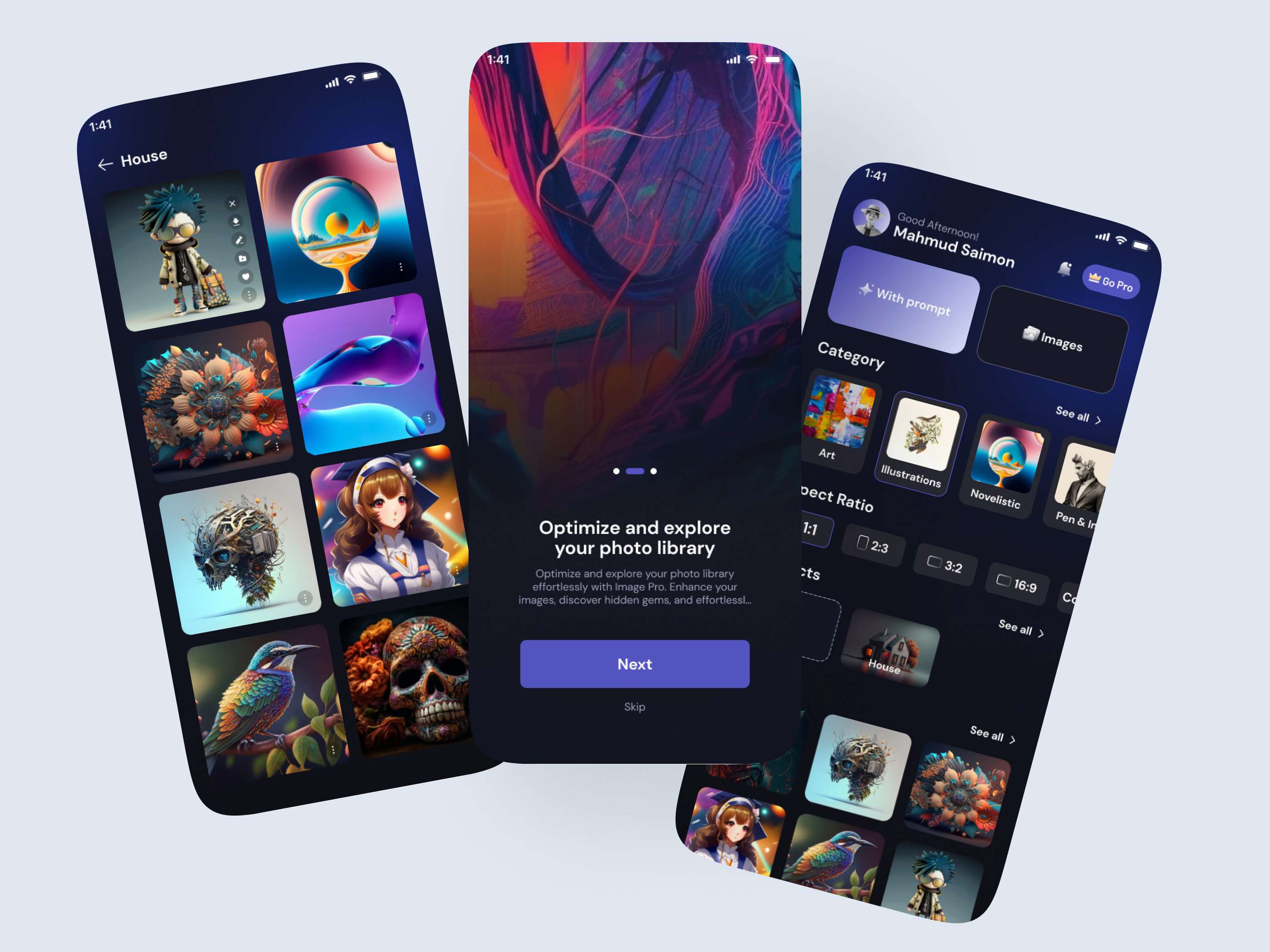 Generative Image AI App-Image Pro by Asiq M. for Netro Systems on Dribbble