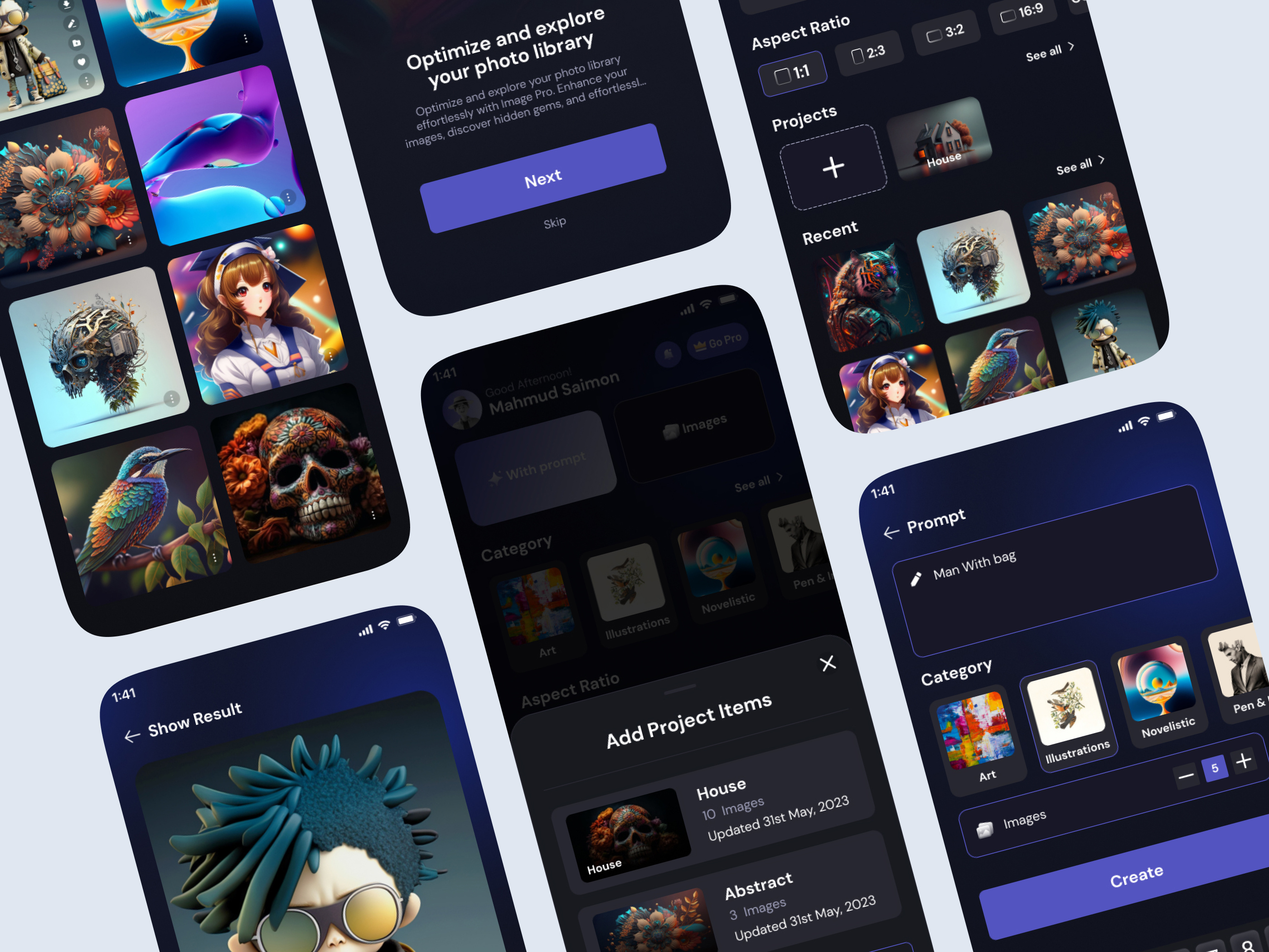 Generative Image AI App-Image Pro by Asiq M. for Netro Systems on Dribbble