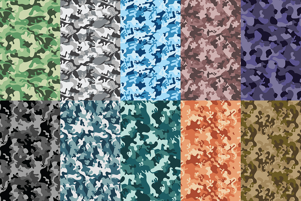 10 Seamless Camouflage Patterns (Vol 1) by AK Designs on Dribbble
