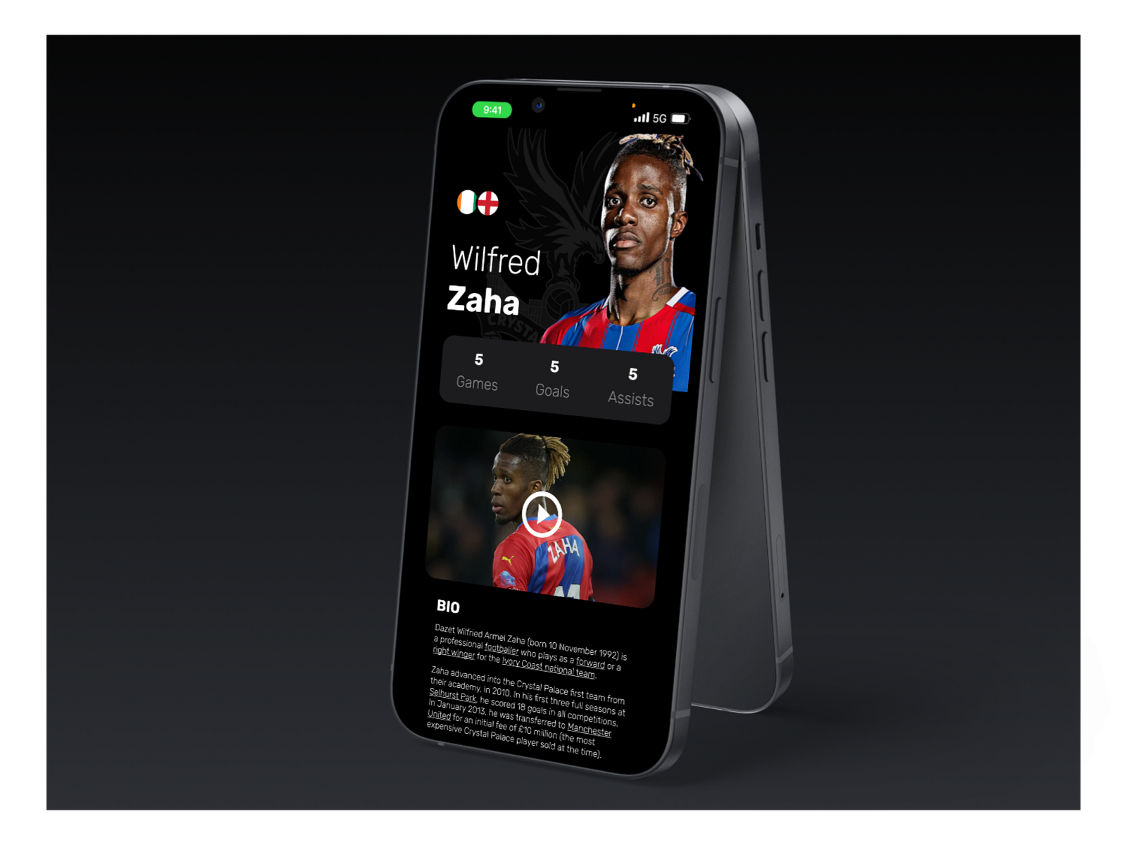 Player Profile Screen ⚽️ by Andre Harris on Dribbble