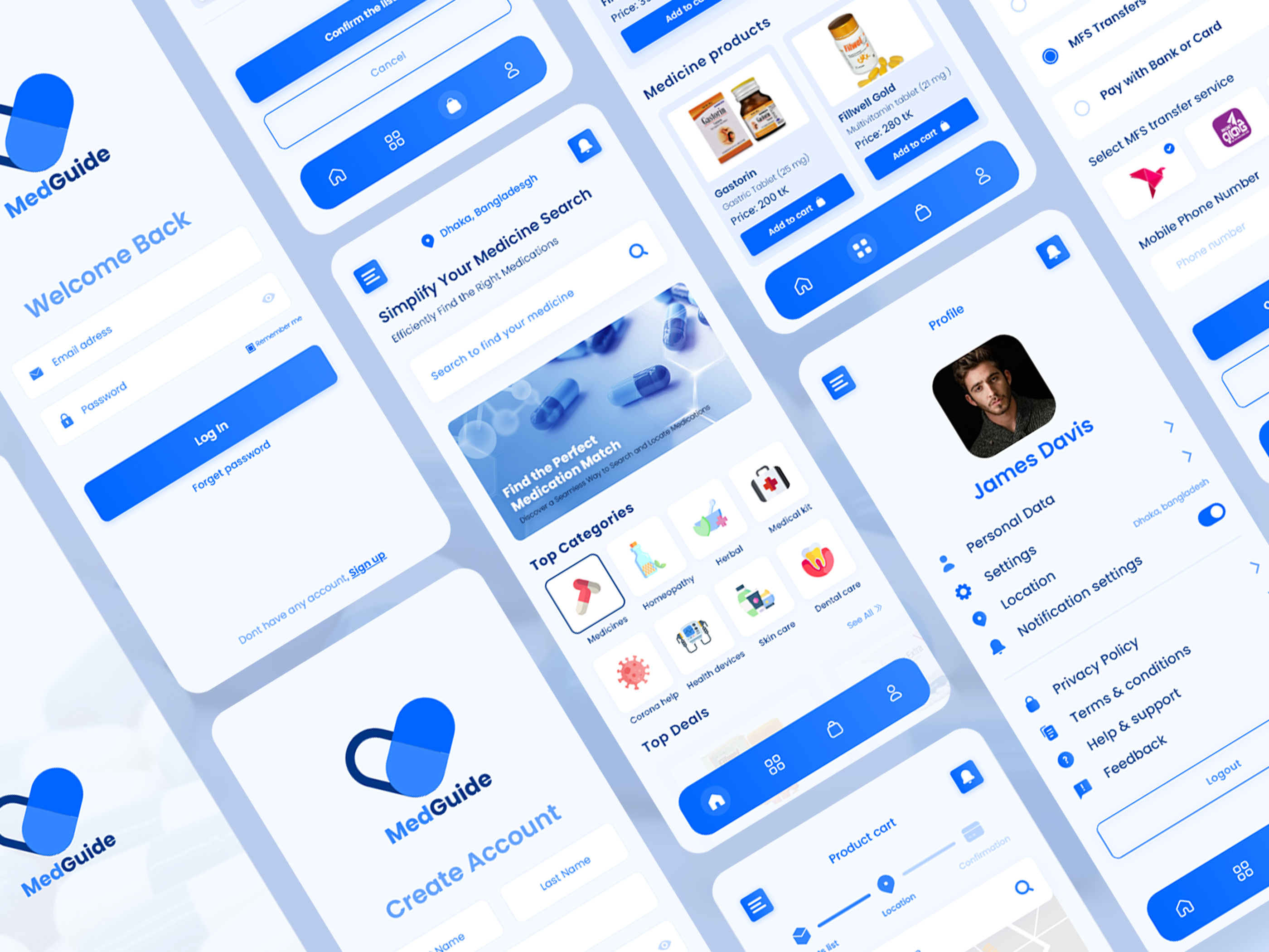 MedGuide Medicine App UI design by Fazlay Rabbii on Dribbble