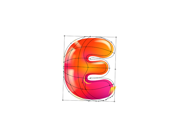 Letter E logo realistic 3D design in cartoon balloon style. by Roma ...