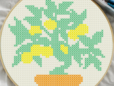 Lemon Tree Bonsai Easy Embroidery Cross Stitch Pattern by Soufdesigns ...