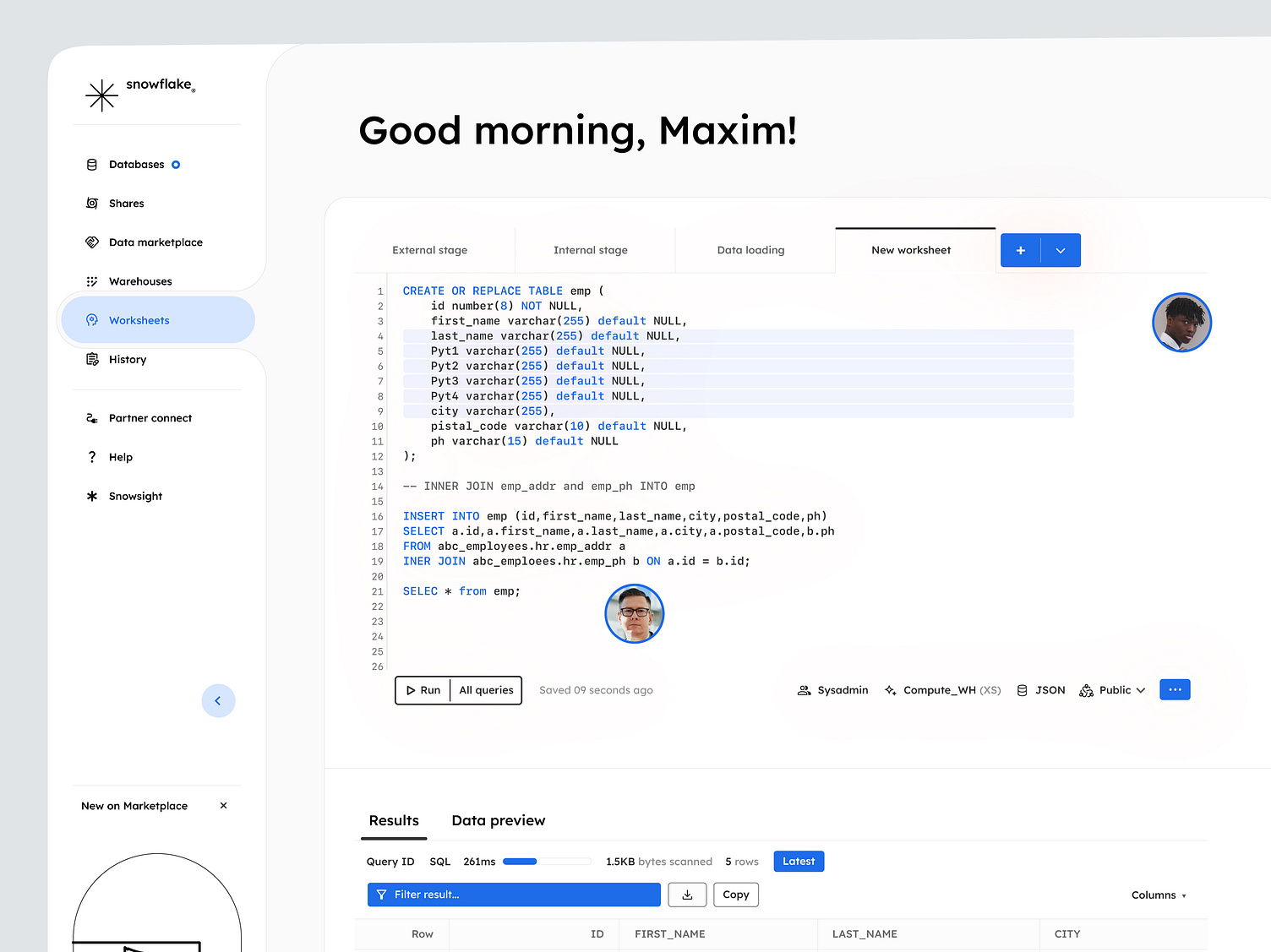 Left panel ️ Snowflake UI redesign and rebranding by Maxim Aginsky on ...
