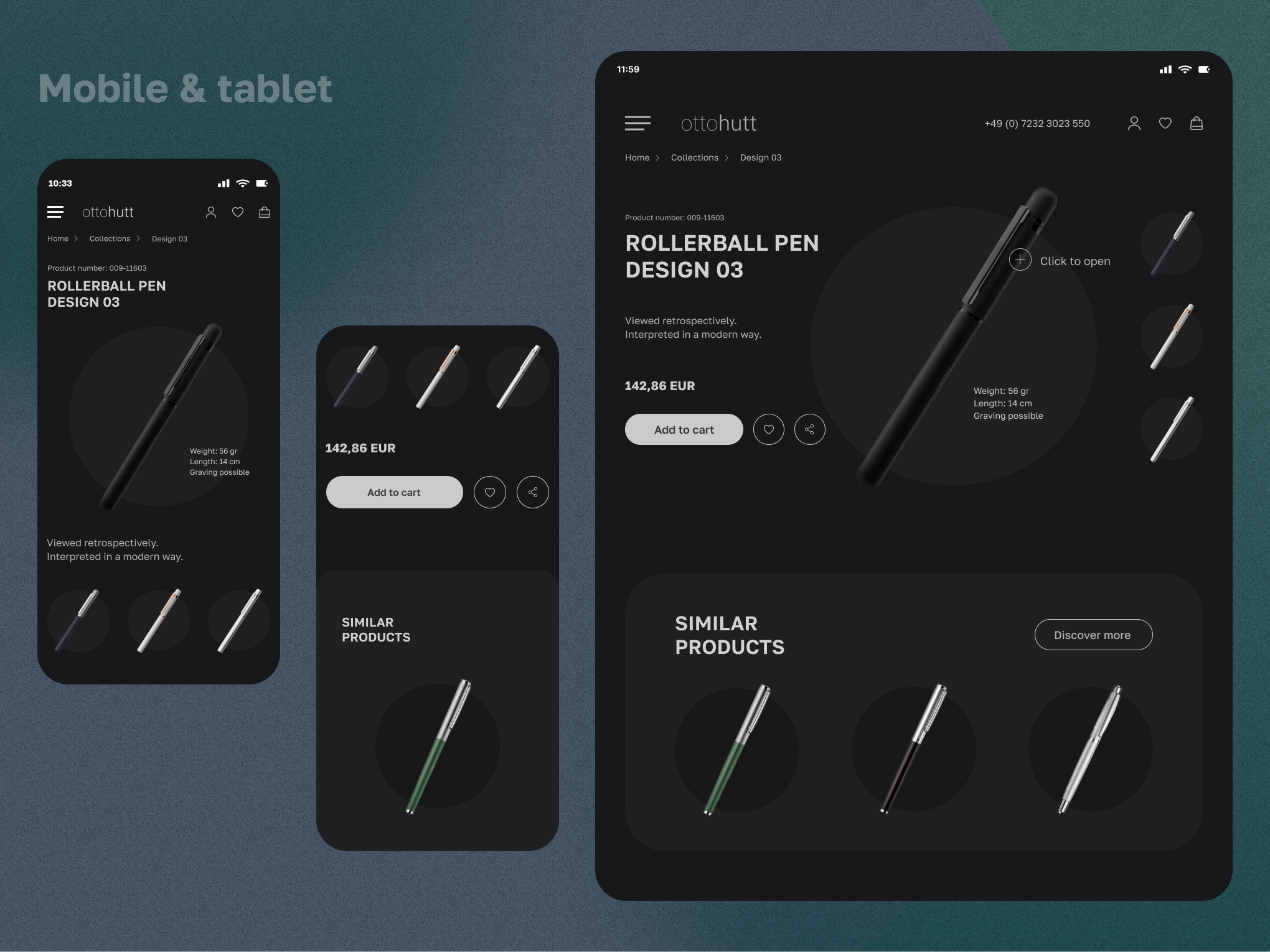 Product card. Pen Ottohutt by Maria Samoilova on Dribbble