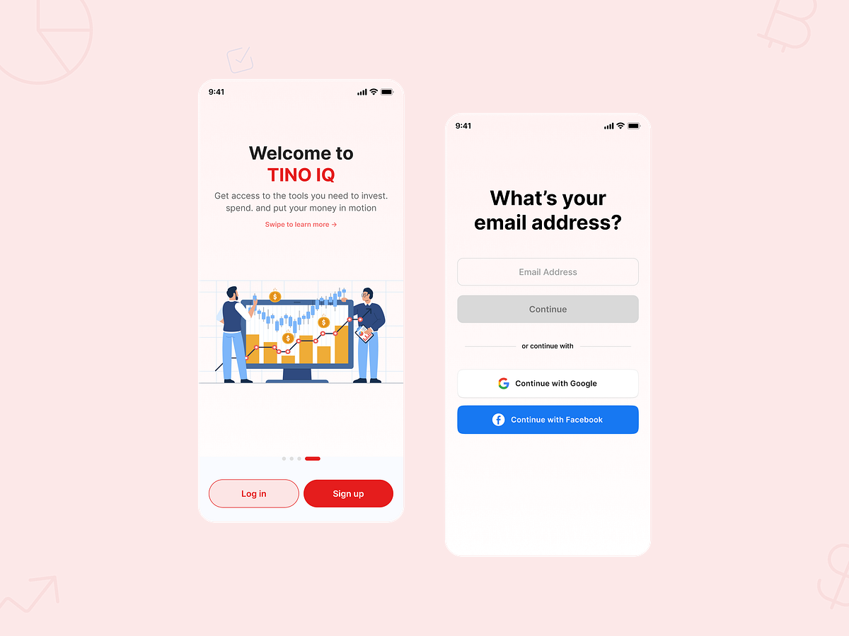 Welcome Screen UI/UX | Login Screen UI/UX by Amilek on Dribbble
