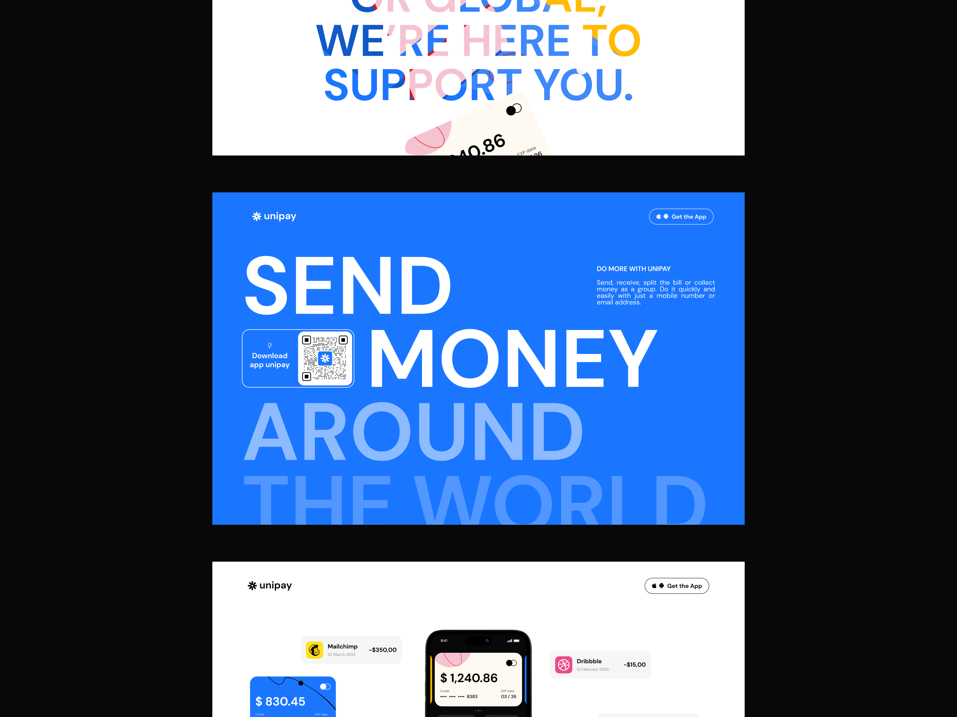 Unipay - Website design for the digital payment system by Outcrowd on ...