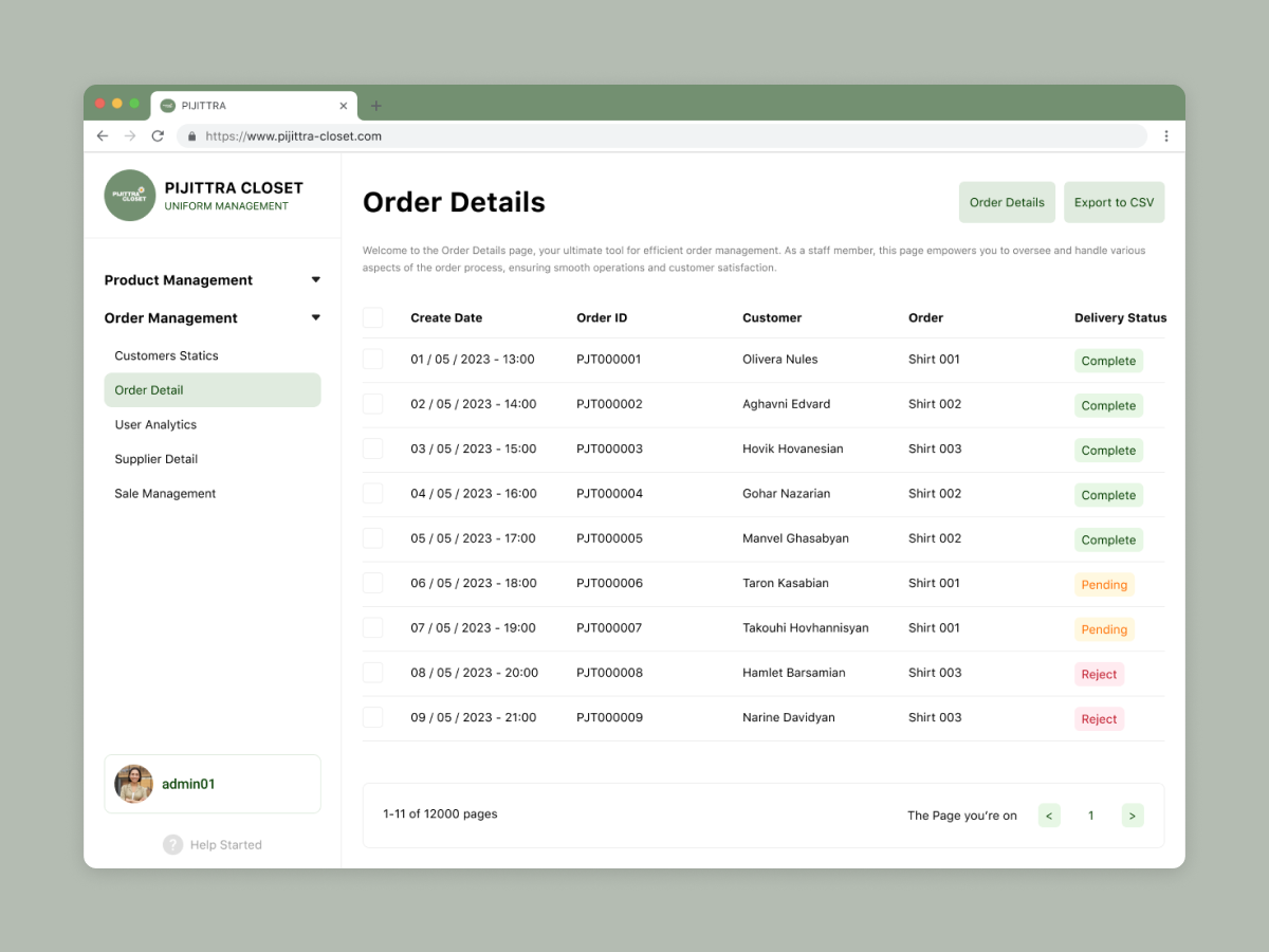 Uniform Management System by Pleng on Dribbble
