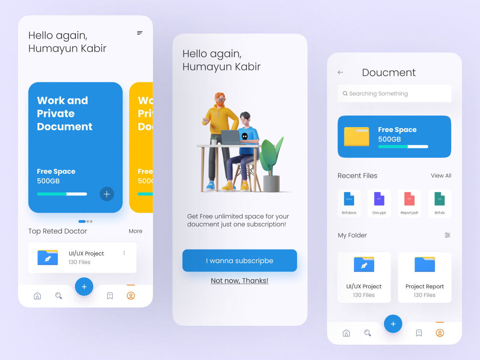 Document Folder Mobile Ui Design by Humayun Kabir on Dribbble