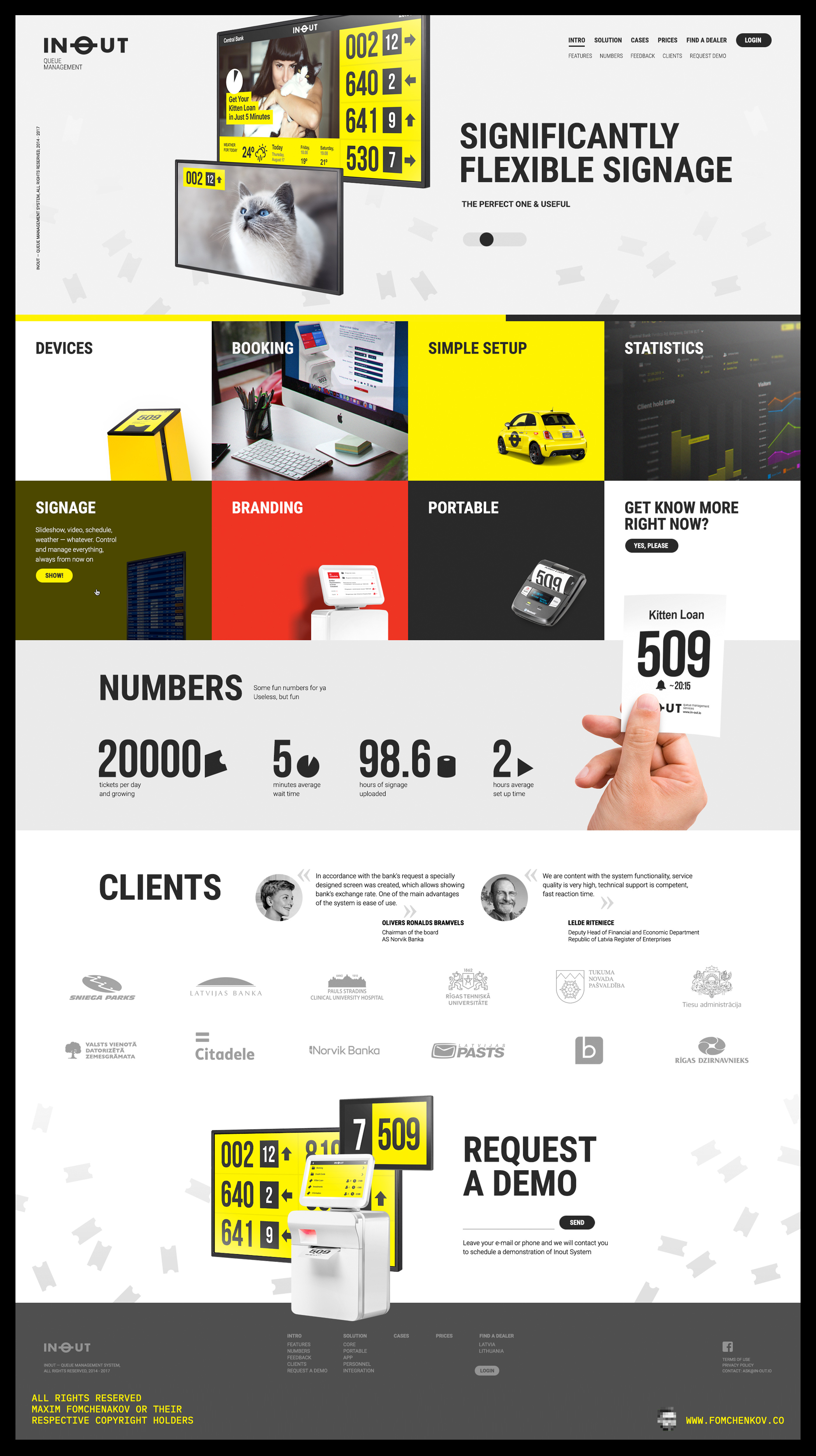 InOut Website — Promotion Website for QMS Services by Maxim Fomchenkov ...