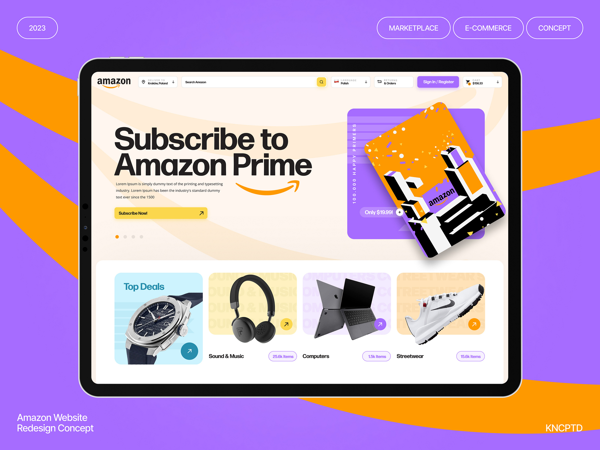 Amazon Website Redesign by Koncepted on Dribbble