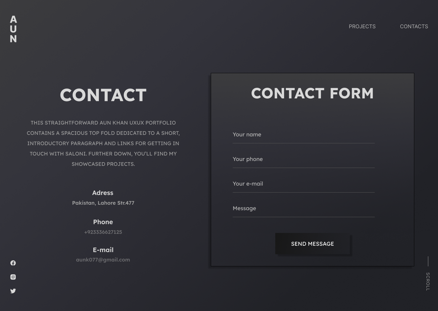 Contact Page Web Design by Aun Khan on Dribbble