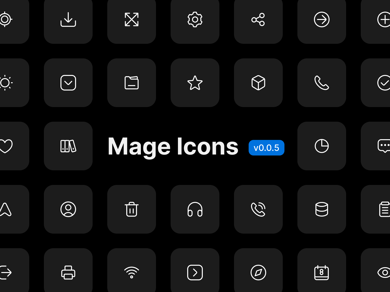 Mage Icons v0.0.5 Open-Source Icon Pack by Nischal on Dribbble