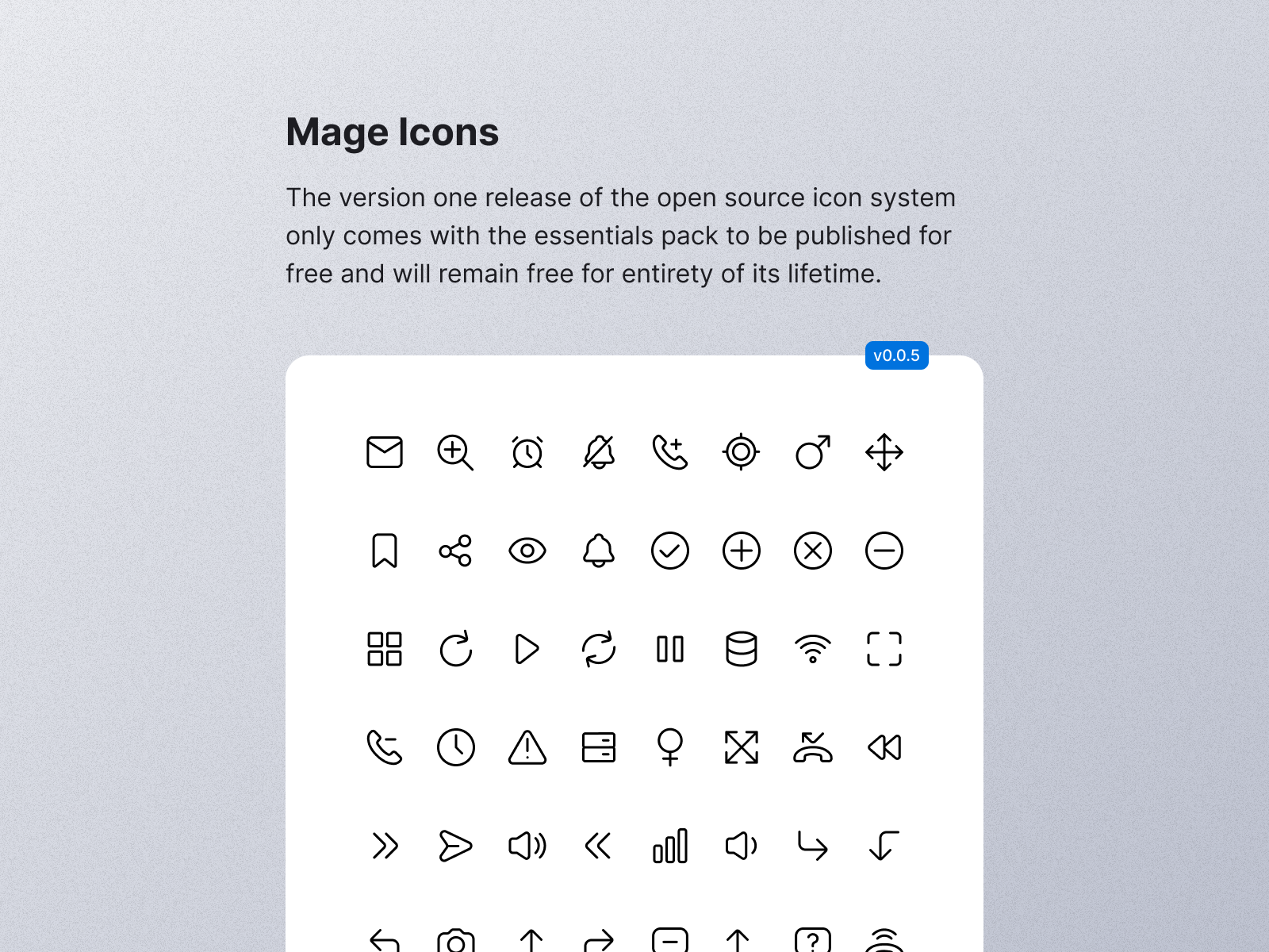 Mage Icons v0.0.5 Open-Source Icon Pack by Nischal on Dribbble