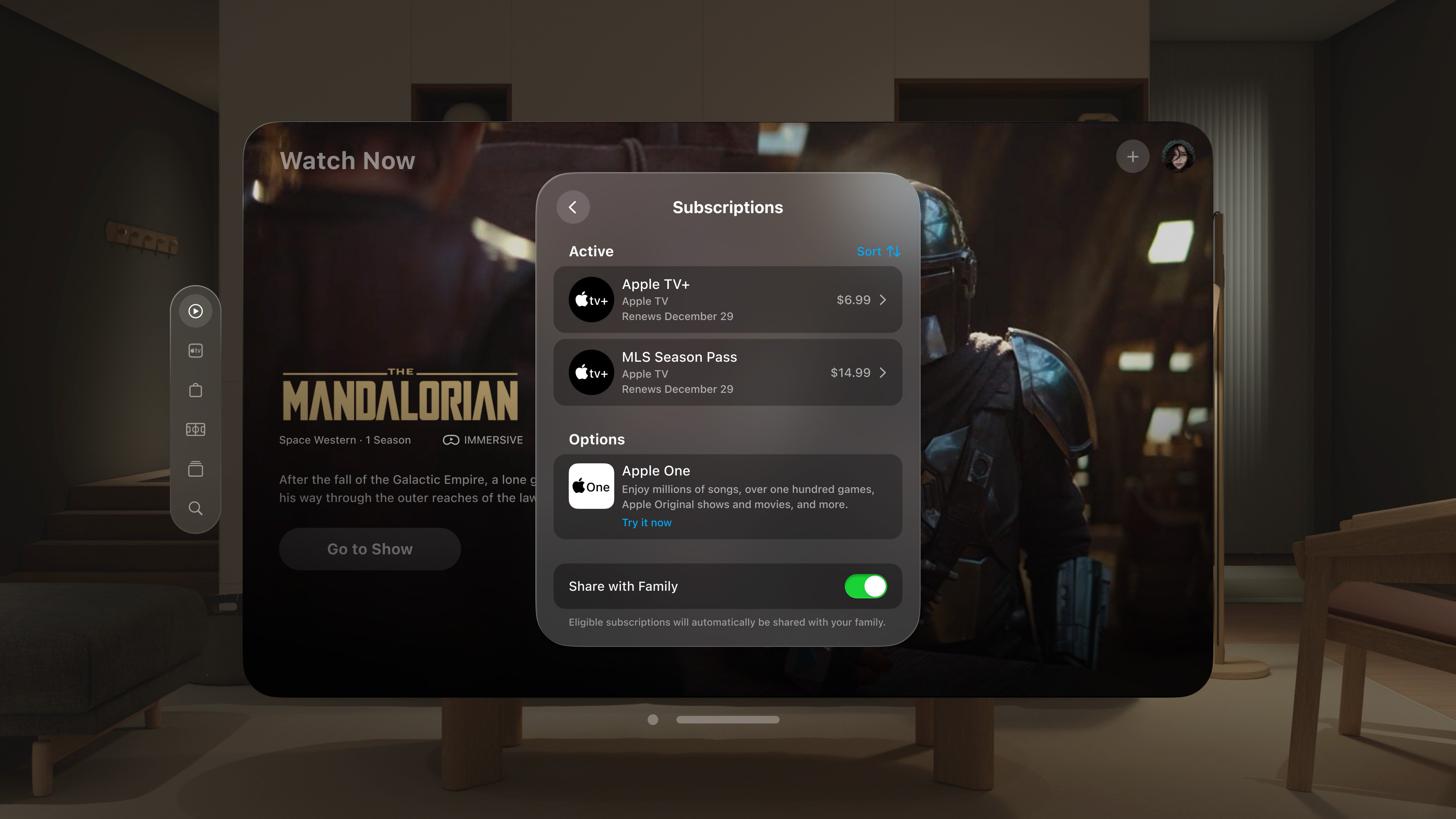 Apple TV APP UI(VisionOS) by unclesome on Dribbble
