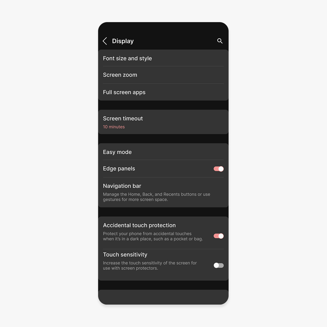Setting Screens by Deenathayalan V on Dribbble