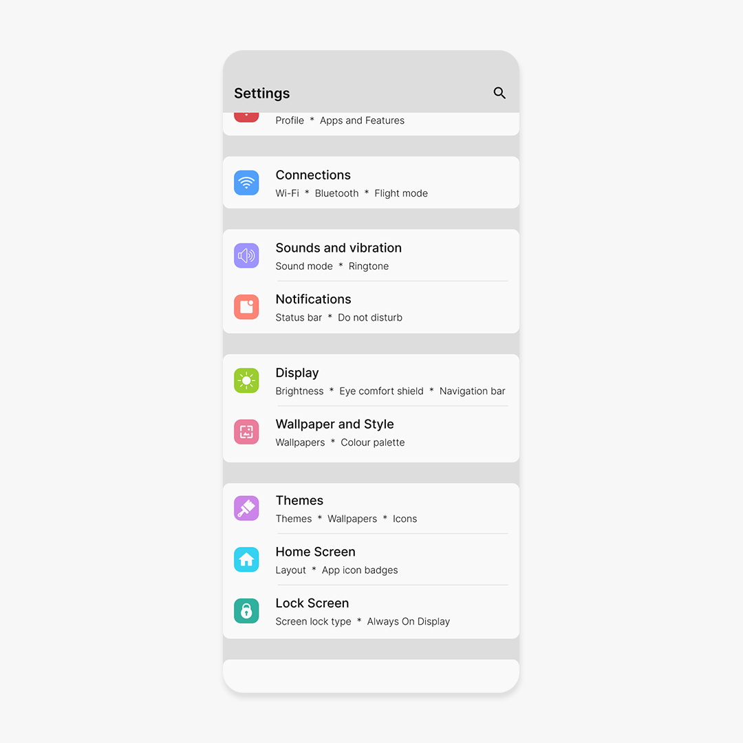 Setting Screens by Deenathayalan V on Dribbble