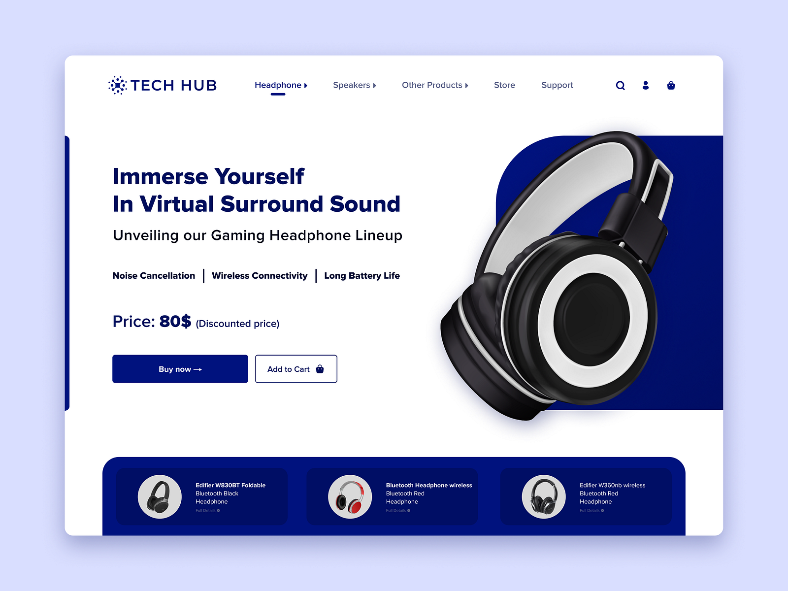 Web UI Design for Tech E-commerce product page by Fazlay Rabbii on Dribbble
