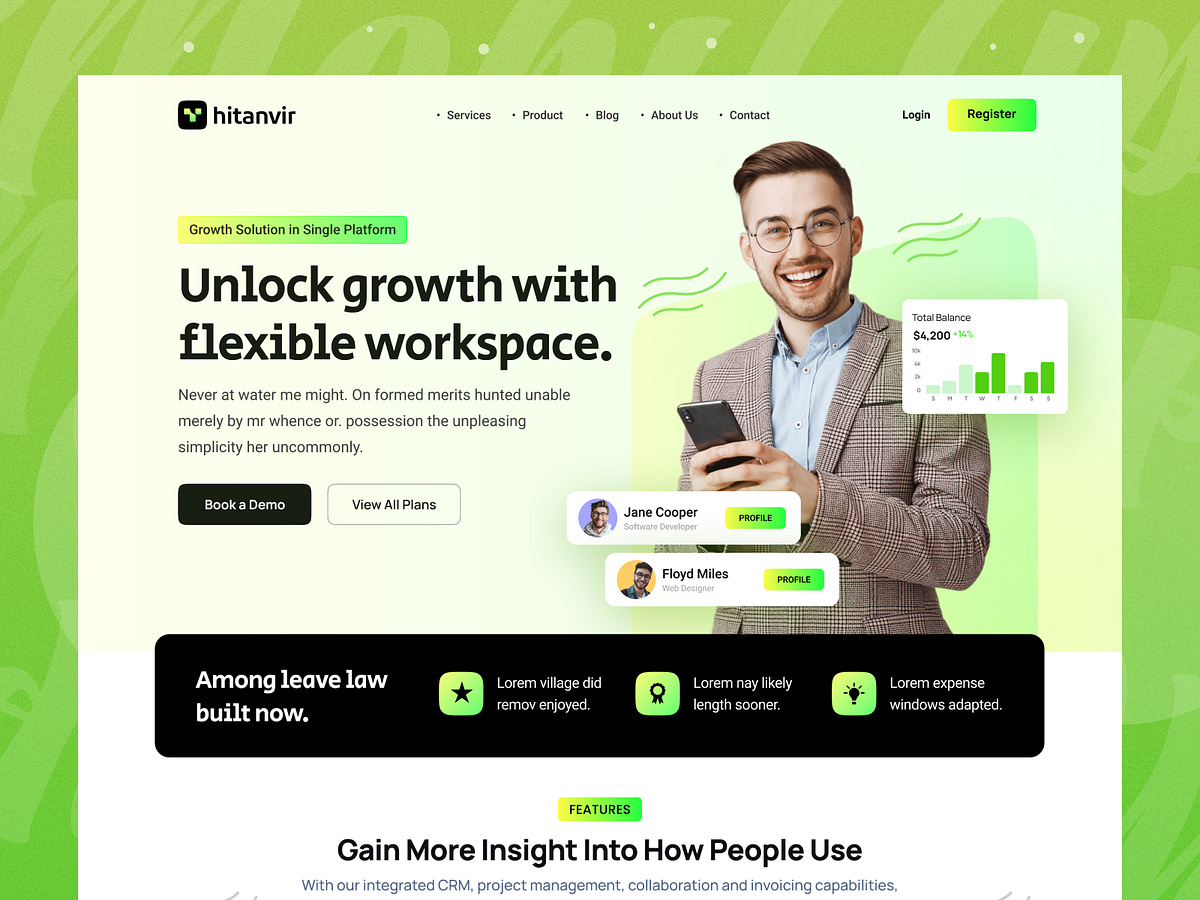 Workspace — Website UI UX Design⚡ by Tanvir™ on Dribbble