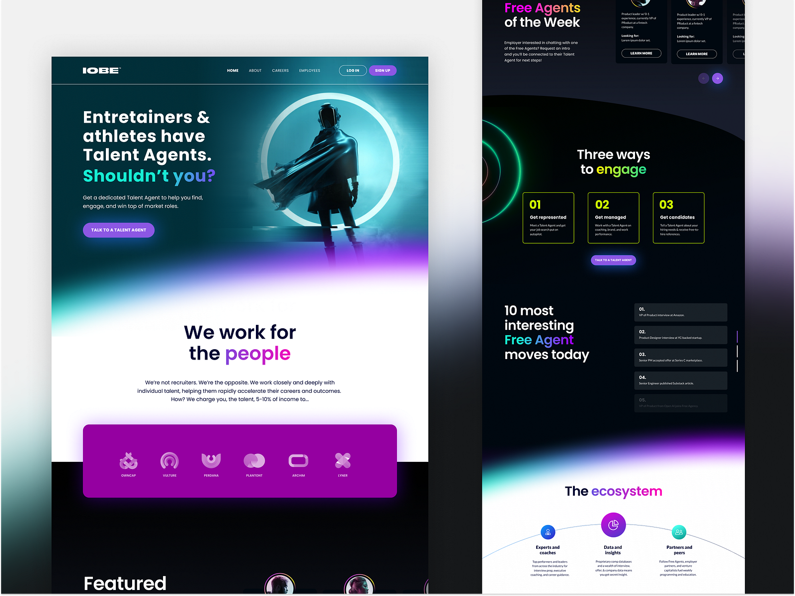 Web Design for Tech Talent Company by Nat Destéfano on Dribbble