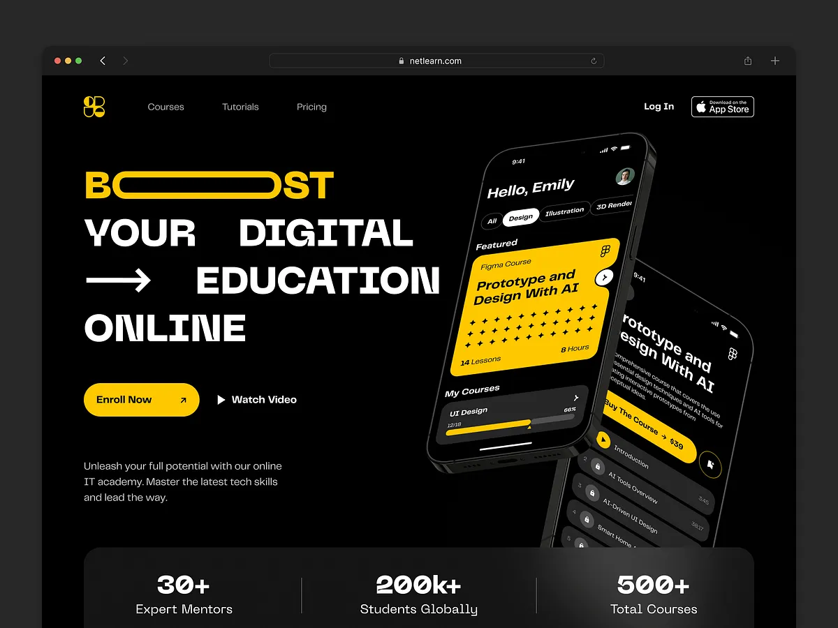 Education App designs, themes, templates and downloadable graphic ...
