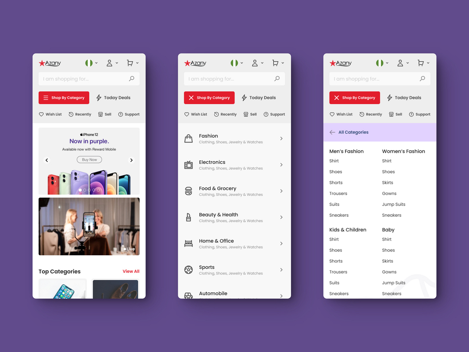 E-Commerce Website Mobile by Joshua Oghenekaro Okwe on Dribbble