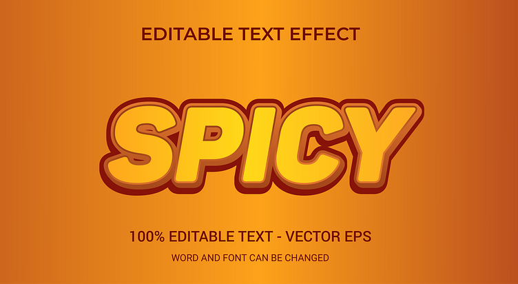Spicy editable text effect template by Aldiyansah Ramadan on Dribbble
