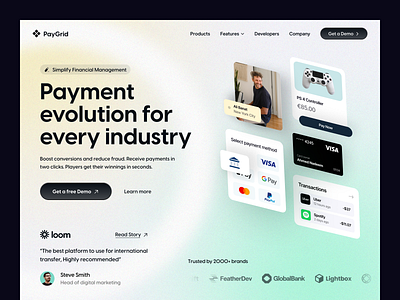 PayGrid - SaaS Landing Page by Najmul👨🏻‍🎨 on Dribbble