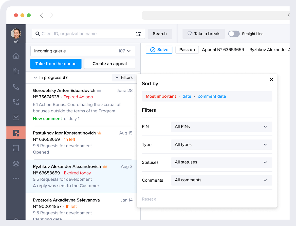 List sorting and filtering by Kirill Kurelekh on Dribbble