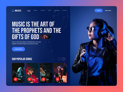 Music Website by Hiral Parekh on Dribbble