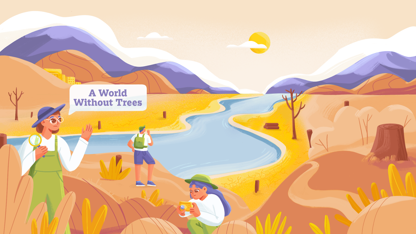 A World With/Without Trees by Elena Maykhrych on Dribbble