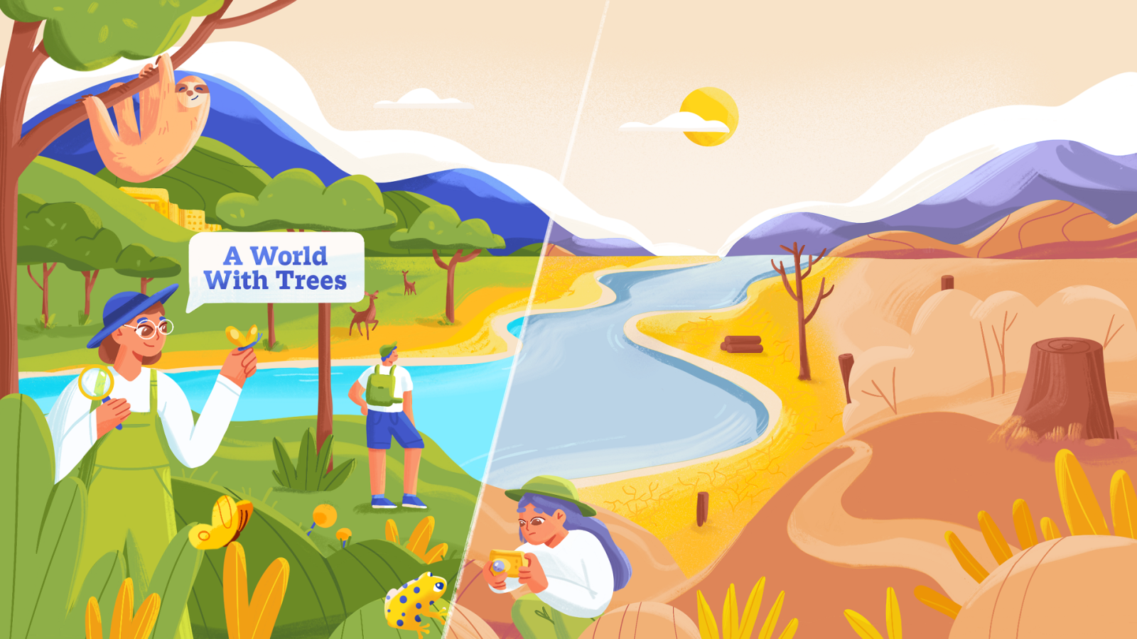 A World With/Without Trees by Elena Maykhrych on Dribbble