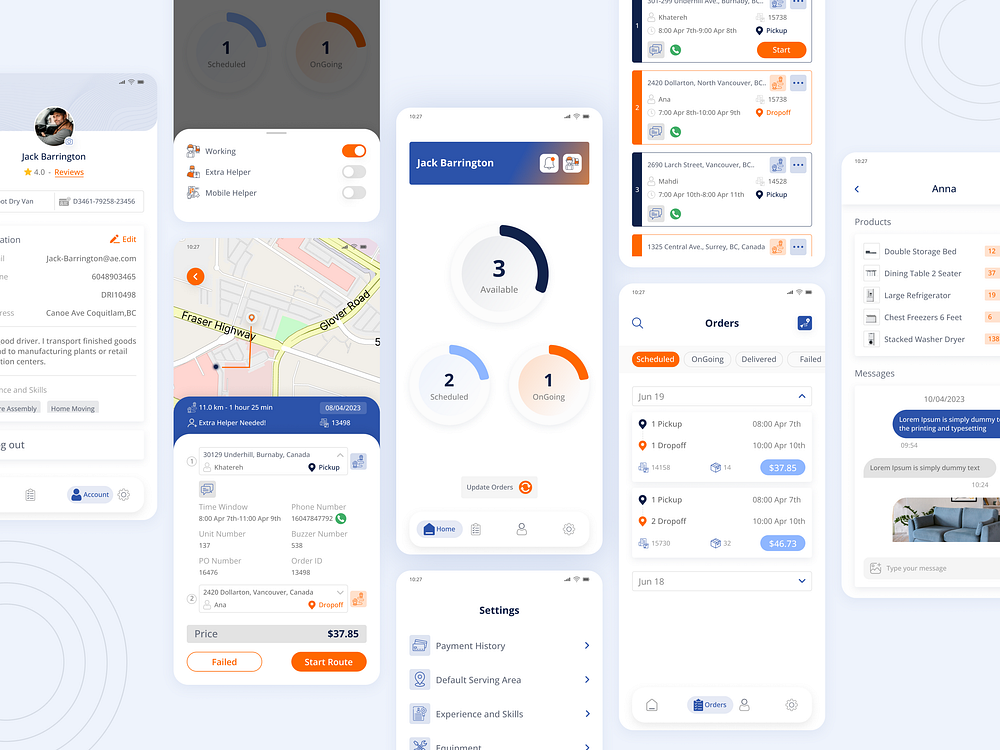 Browse thousands of Driver App UI images for design inspiration | Dribbble