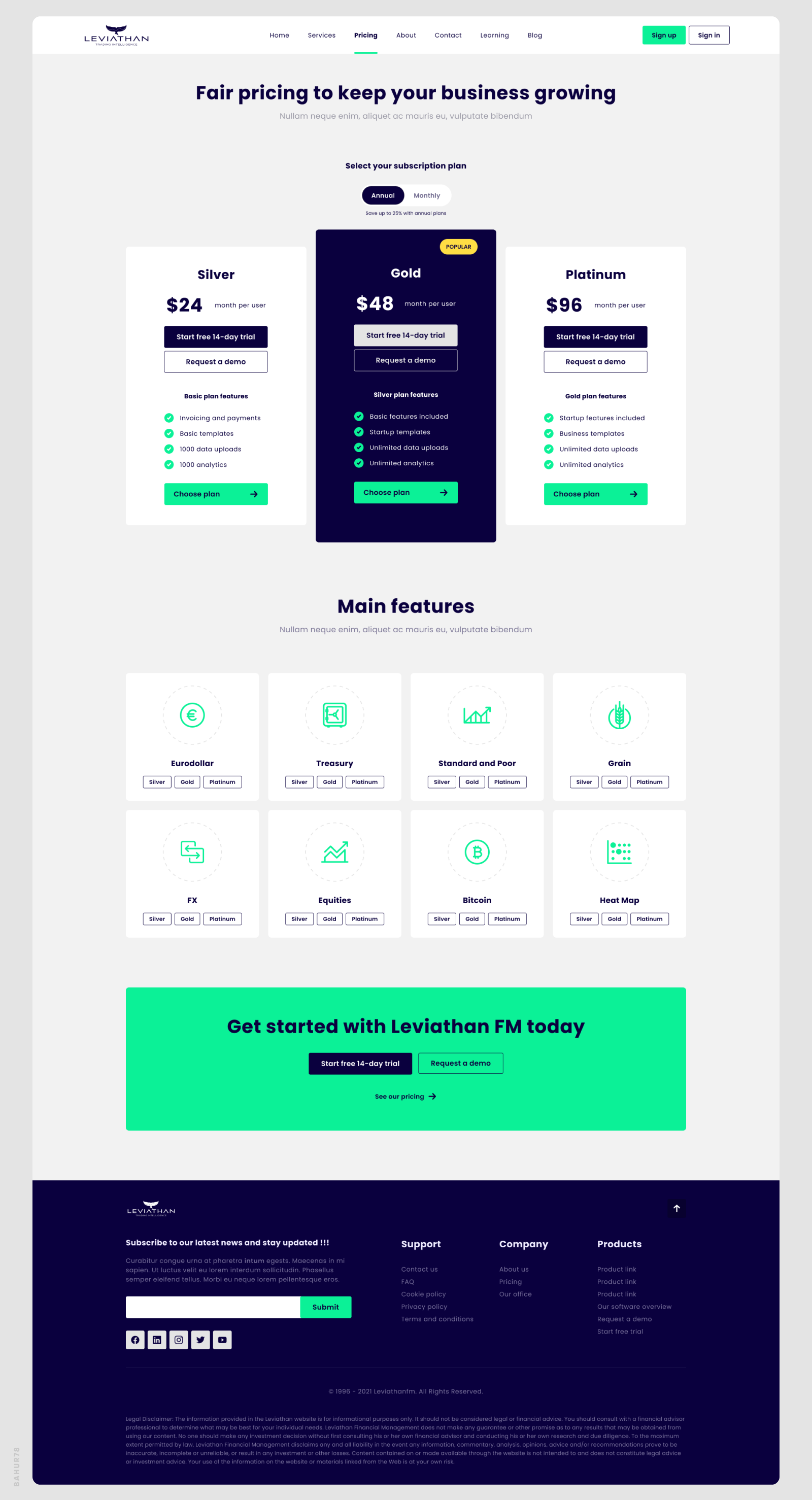Leviathan Financial Management - Website by BAHUR78 on Dribbble