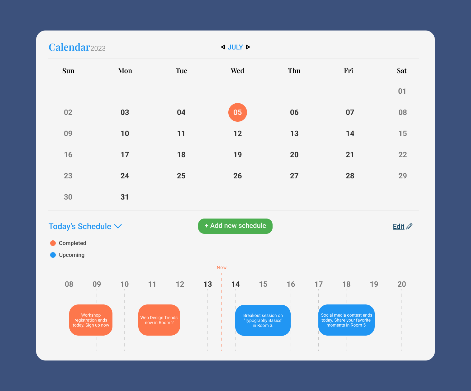 Schedule Daily UI Design designs, themes, templates and downloadable ...