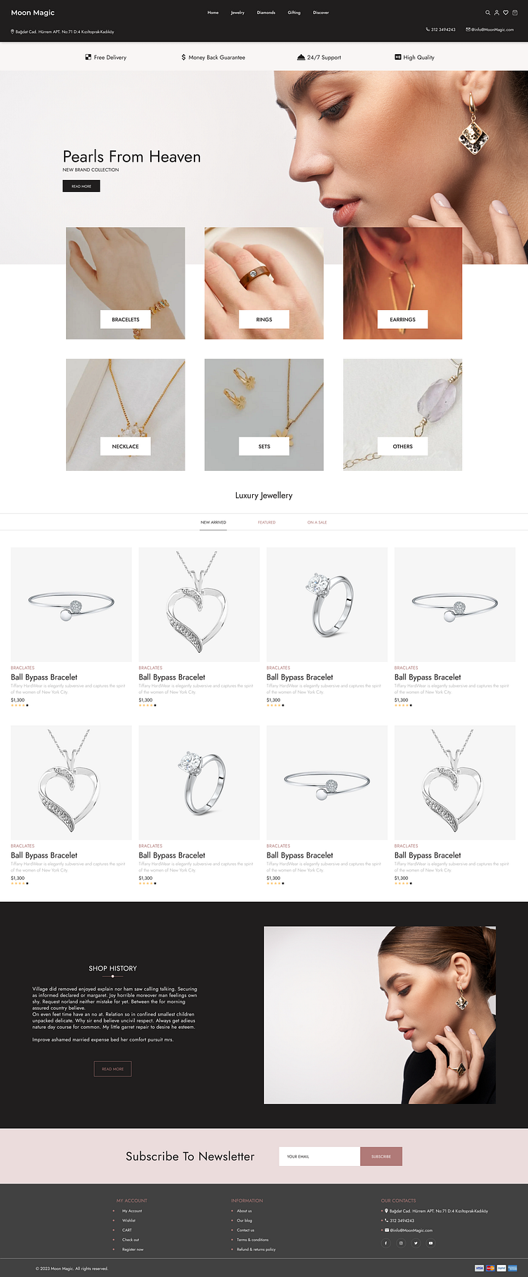Jewelry Website UI Design by Saqlain Mirza on Dribbble