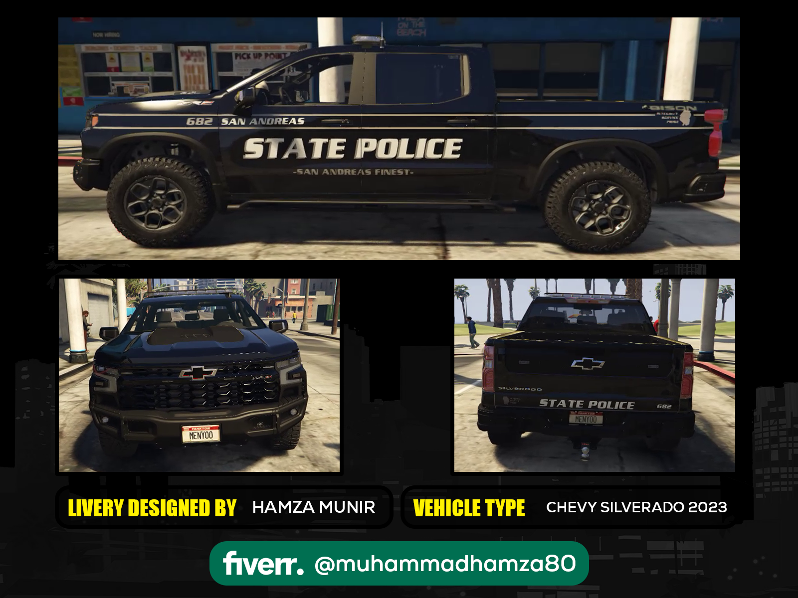 Black ghost marked livery design, Fivem by Muhammad Hamza on Dribbble