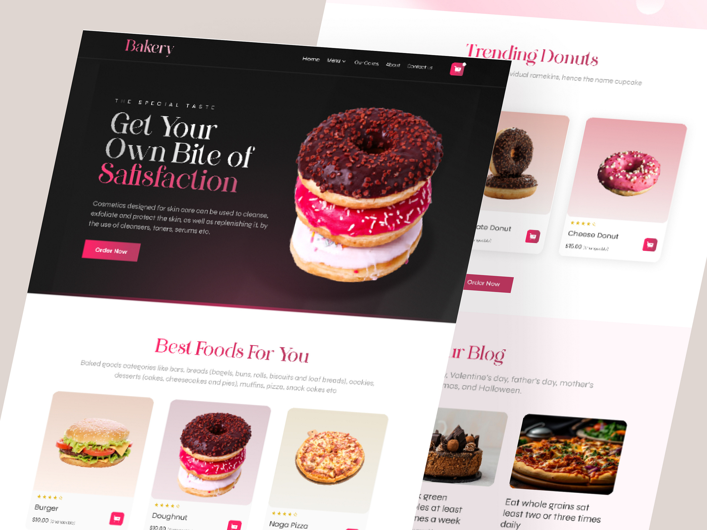 Bakery Shop Website Landing by Asiq M. for Netro Systems on Dribbble