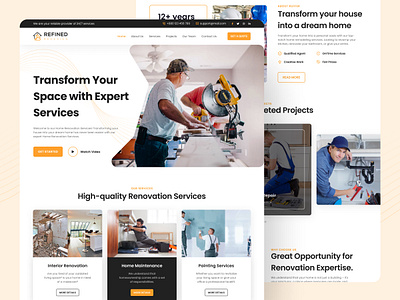 Home Renovation Service - Website Landing Page by Sabbir Hossain on ...