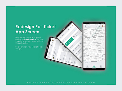 Redesign Rail Ticket App Screen by K Broto Roy Durlov on Dribbble