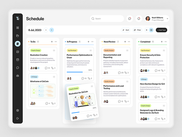 TaskZen : Task Management Dashboard by MQoS UI/UX for MultiQoS on Dribbble TaskZen : Task Management Dashboard by MQoS UI/UX for MultiQoS on Dribbble