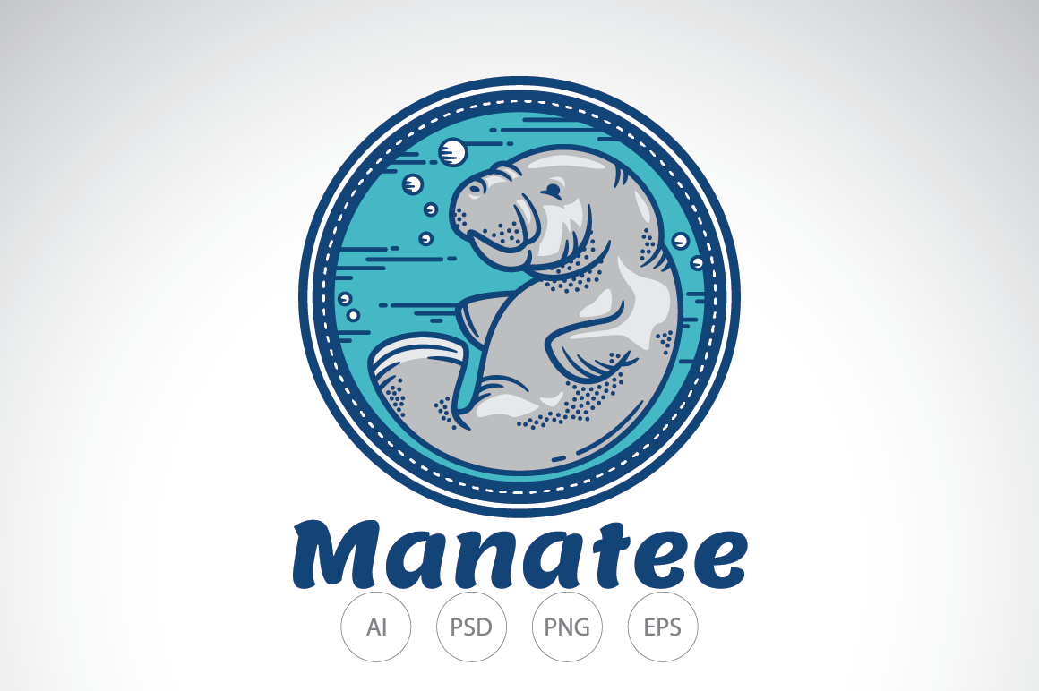 Happy Manatee Logo by Heavtryq on Dribbble