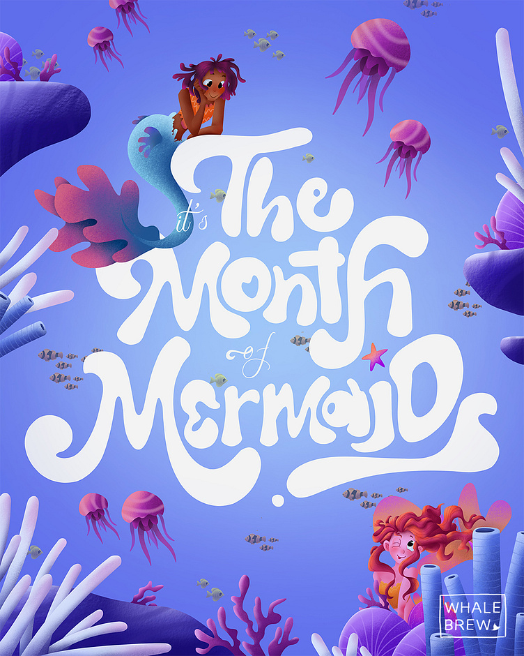 Mermay Typographic Illustration by Kavya Singhal on Dribbble