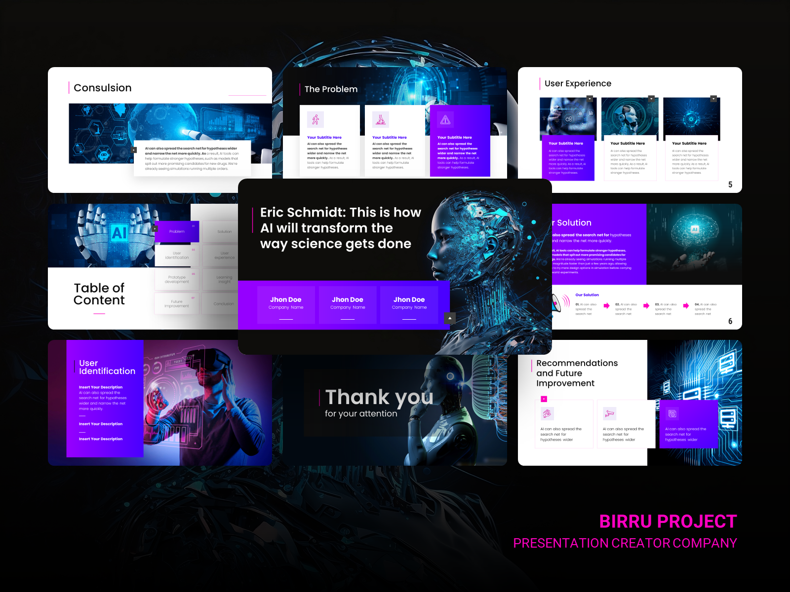 AI Technology Pitch Deck Design by Birru Project on Dribbble