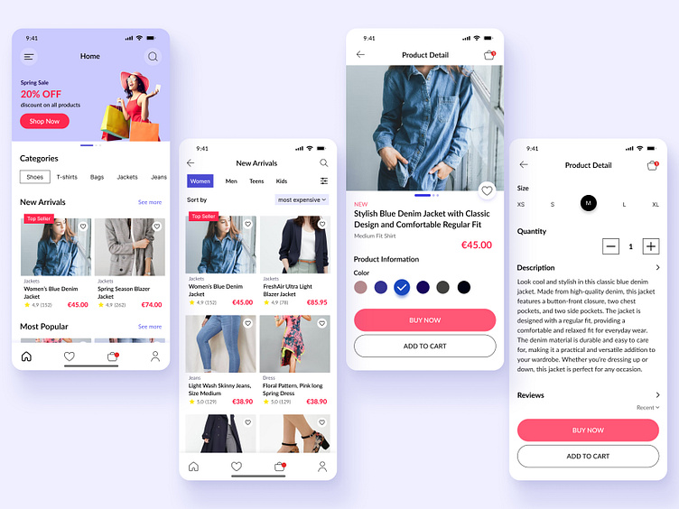 Ecommerce mobile app design by Nikesh Beidwar | UX/UI Designer on Dribbble