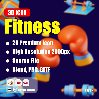 Fitness 3d icon pack by platypus projects on Dribbble