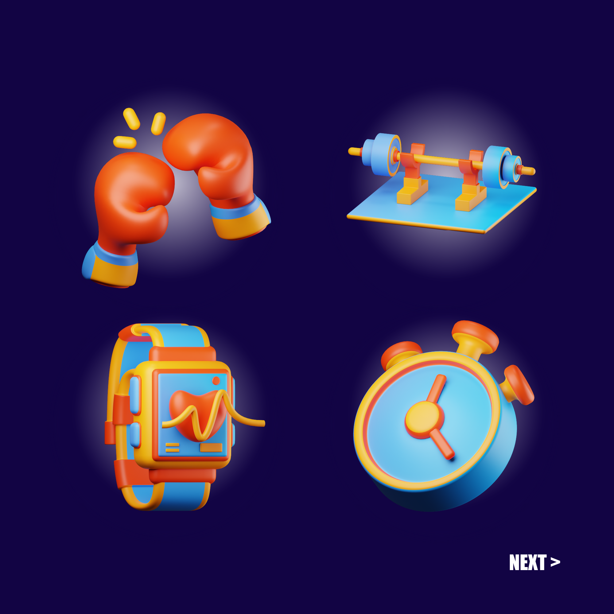 Fitness 3d icon pack by platypus projects on Dribbble